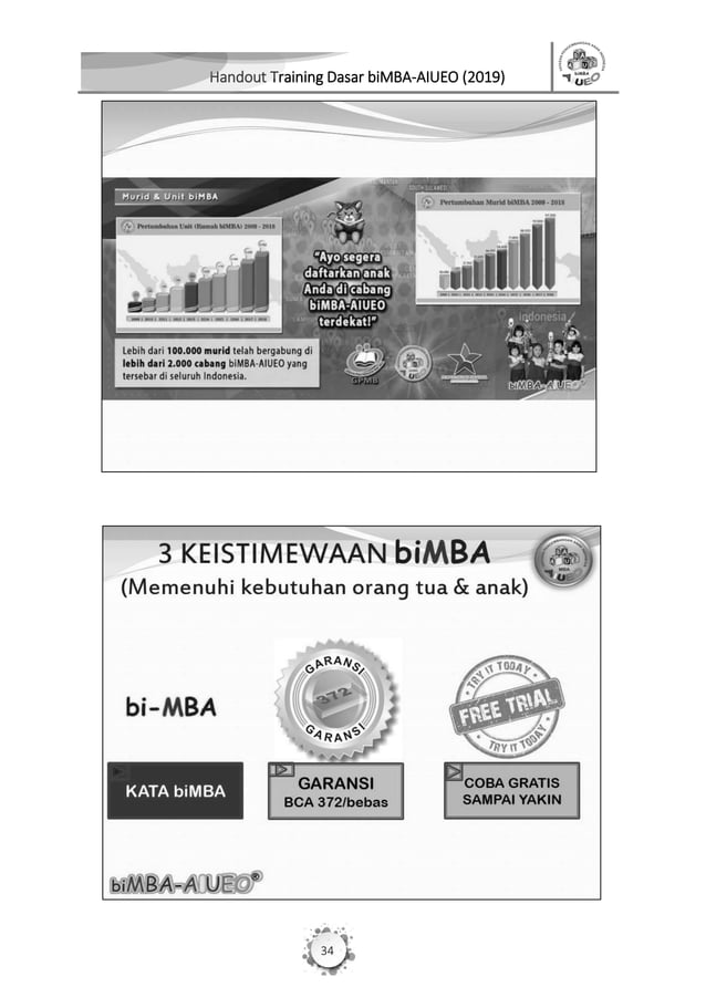 Handout Training Dasar biMBA-AIUEO Edisi Oktober 2019 | PDF