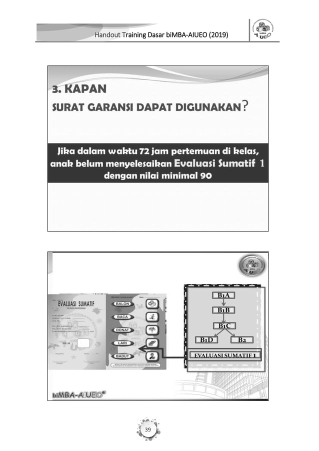 Handout Training Dasar biMBA-AIUEO Edisi Oktober 2019 | PDF