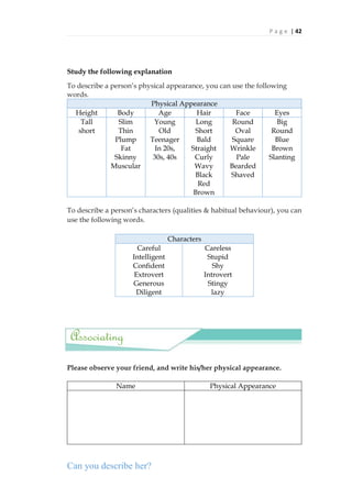 Handout for Teaching Descriptive Text | DOCX