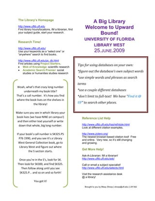 Upward Bound handout | PDF