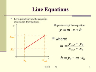 computer graphics line drawing algorithm | PPTX