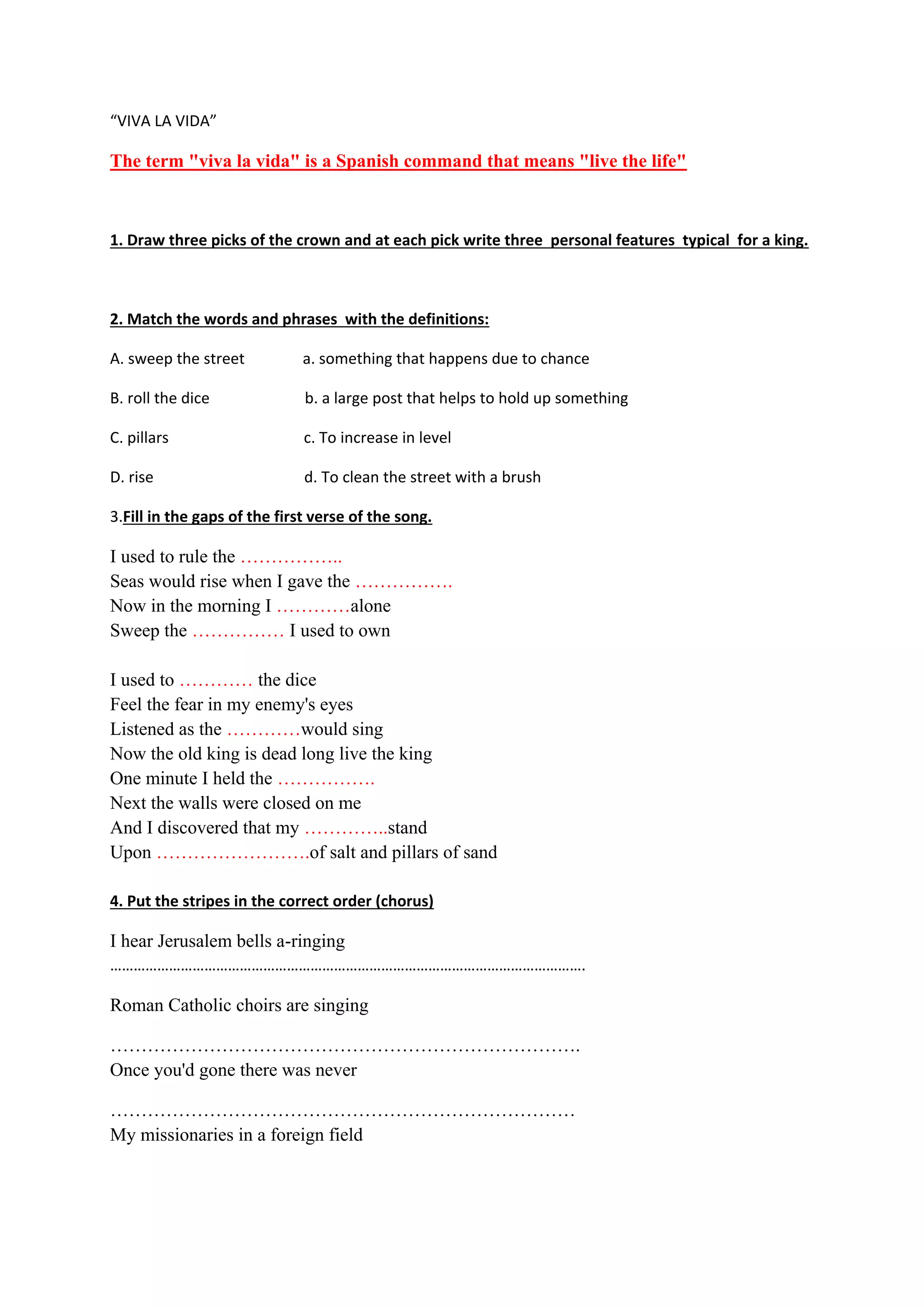 Handout_english lesson | PDF