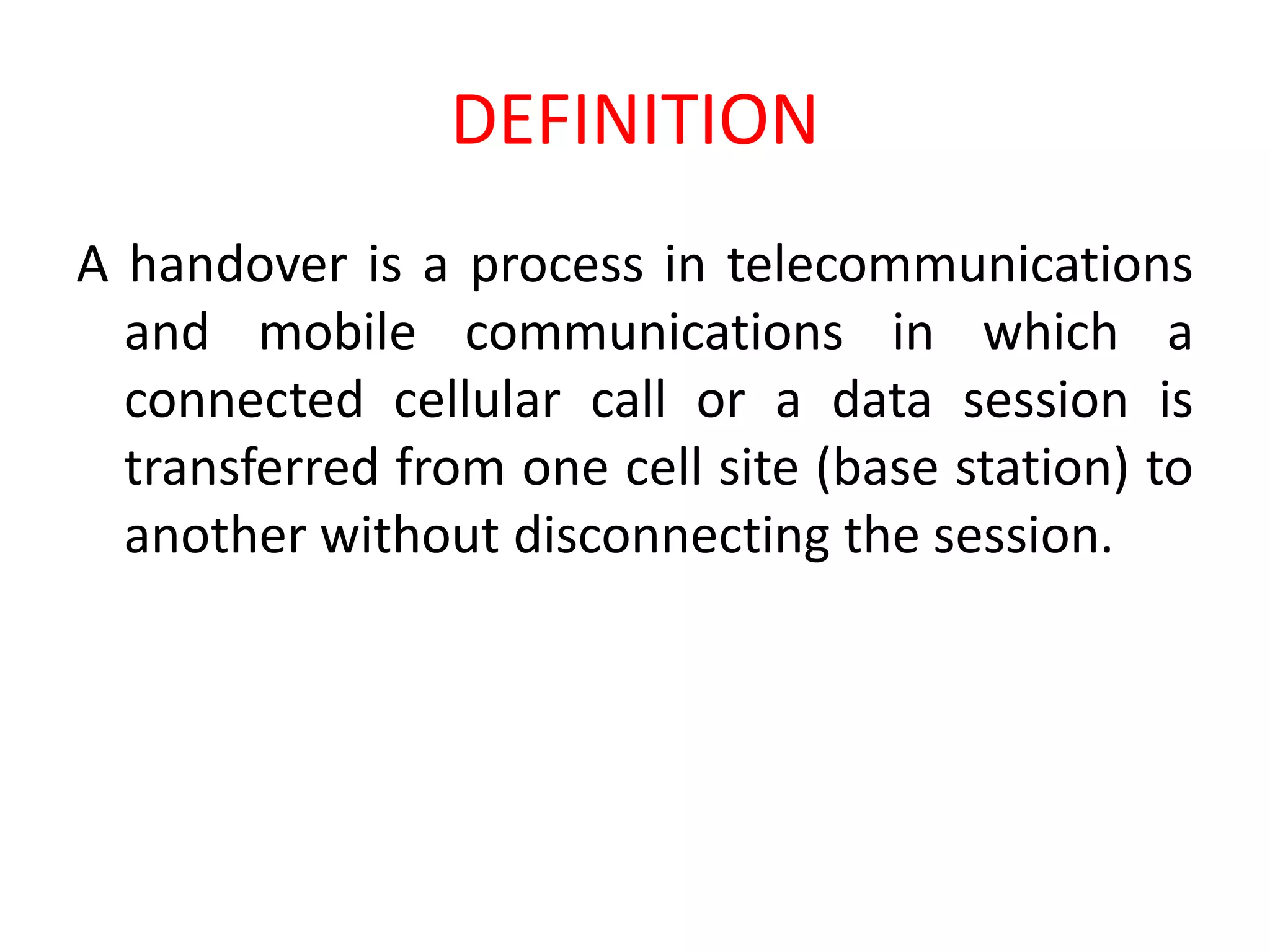 Handover in Mobile Computing | PPTX