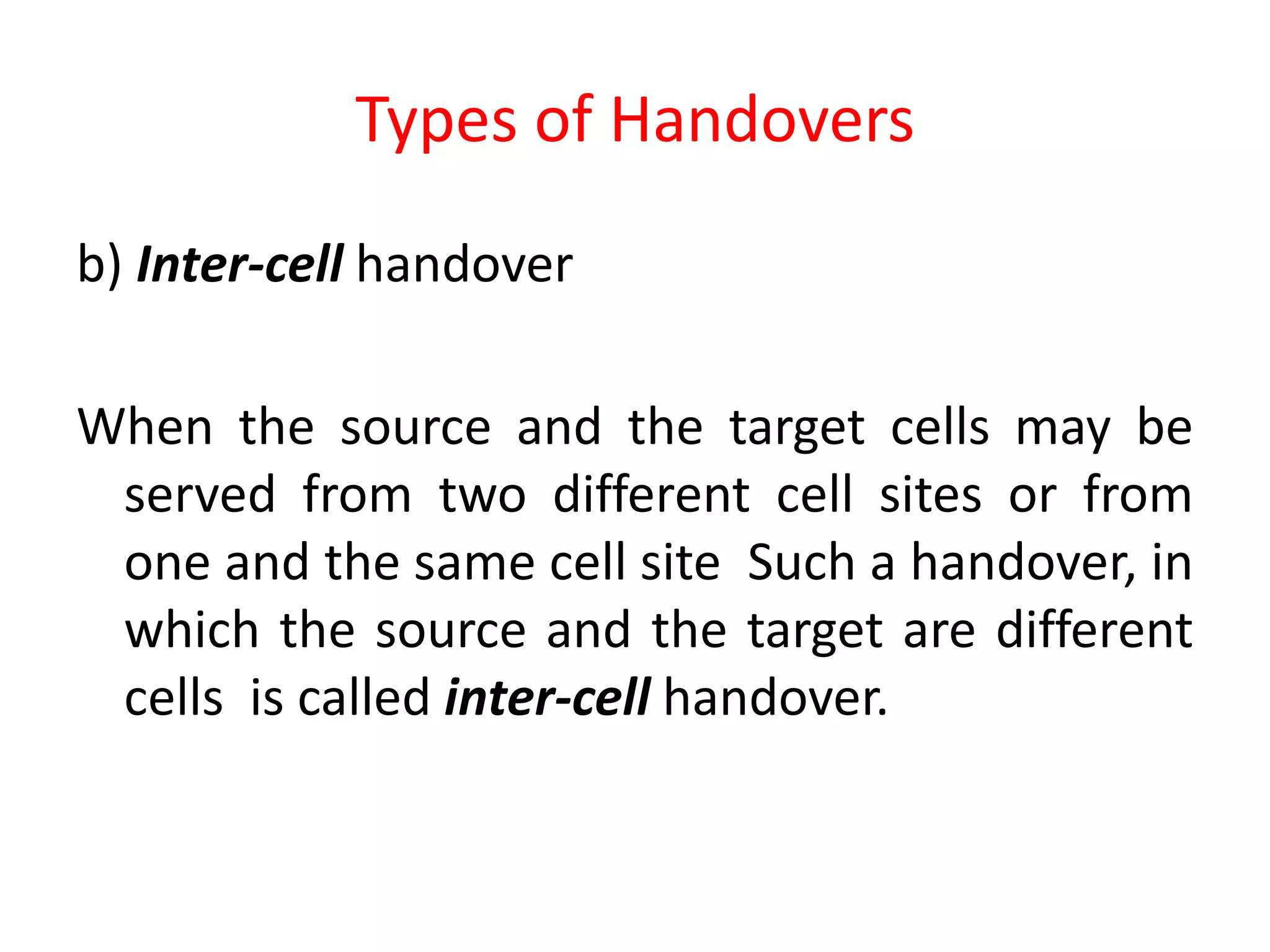 Handover in Mobile Computing | PPTX