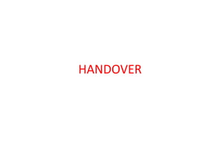 Handover in Mobile Computing | PPTX
