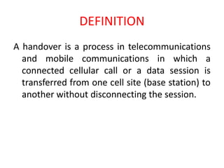 Handover in Mobile Computing | PPTX