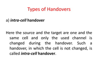 Handover in Mobile Computing | PPTX