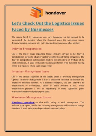 handover-Top Solutions to Resolve Logistics Management Issues.pdf