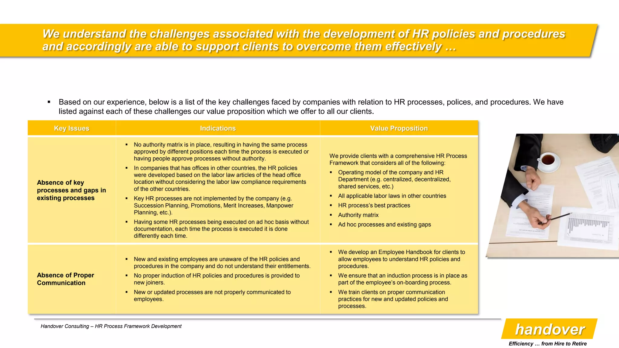 Handover Consulting - HR Process Framework | PDF
