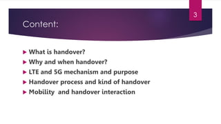 Handover &mobility in 4g5g | PDF
