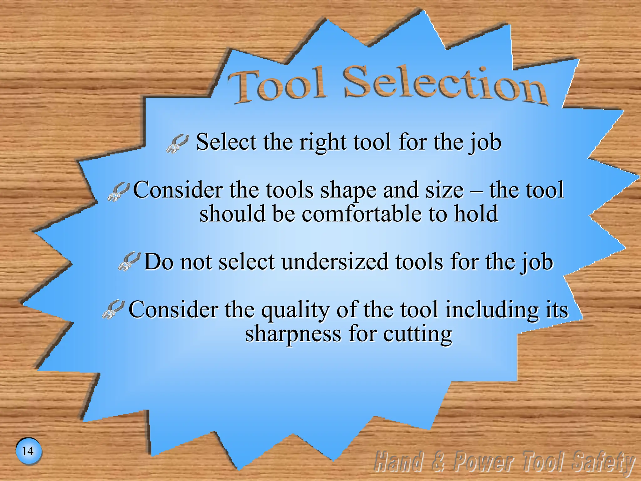 Train Hand Power Tool Safety presentation | PPT