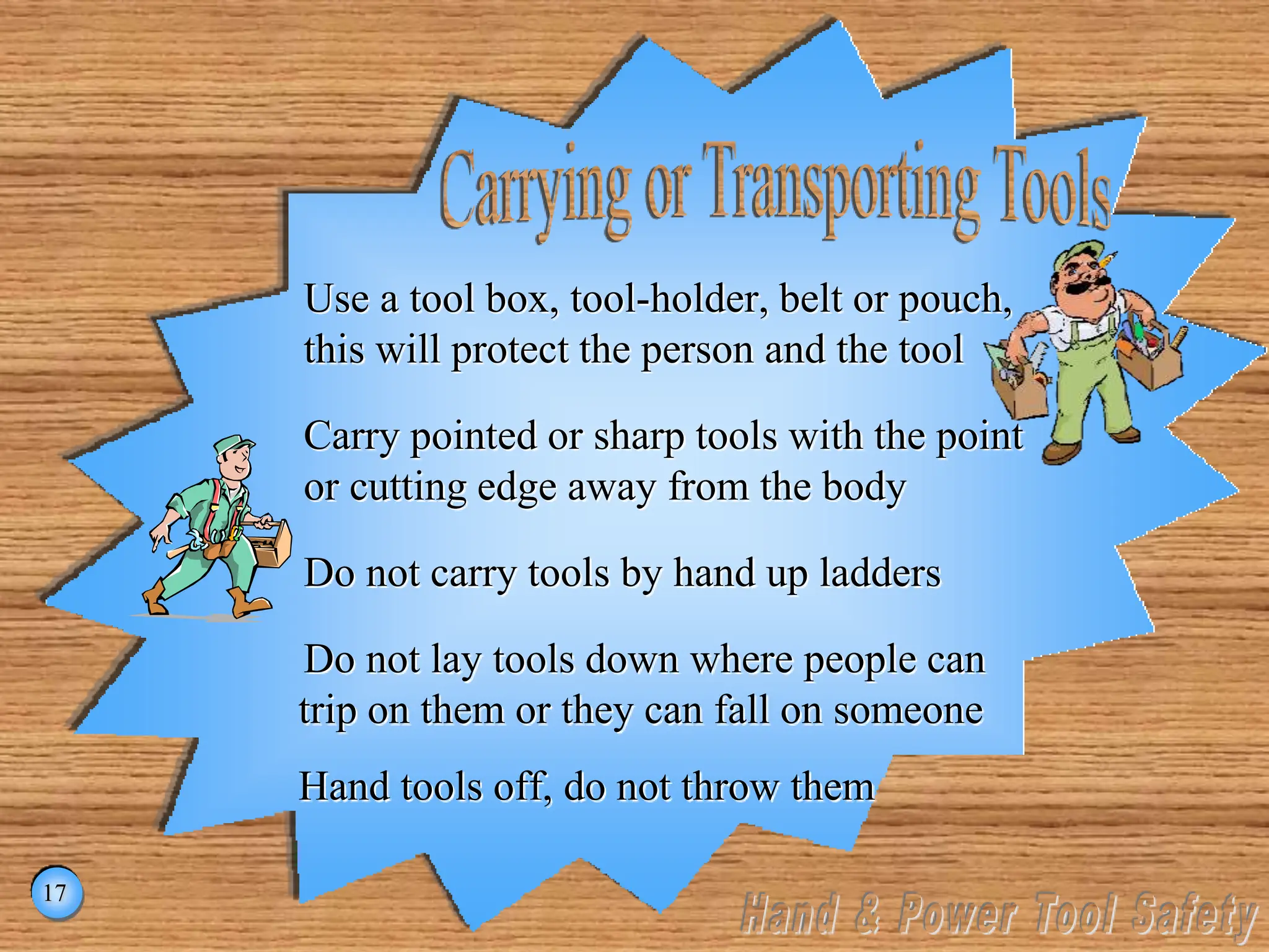 Train Hand Power Tool Safety presentation | PPT