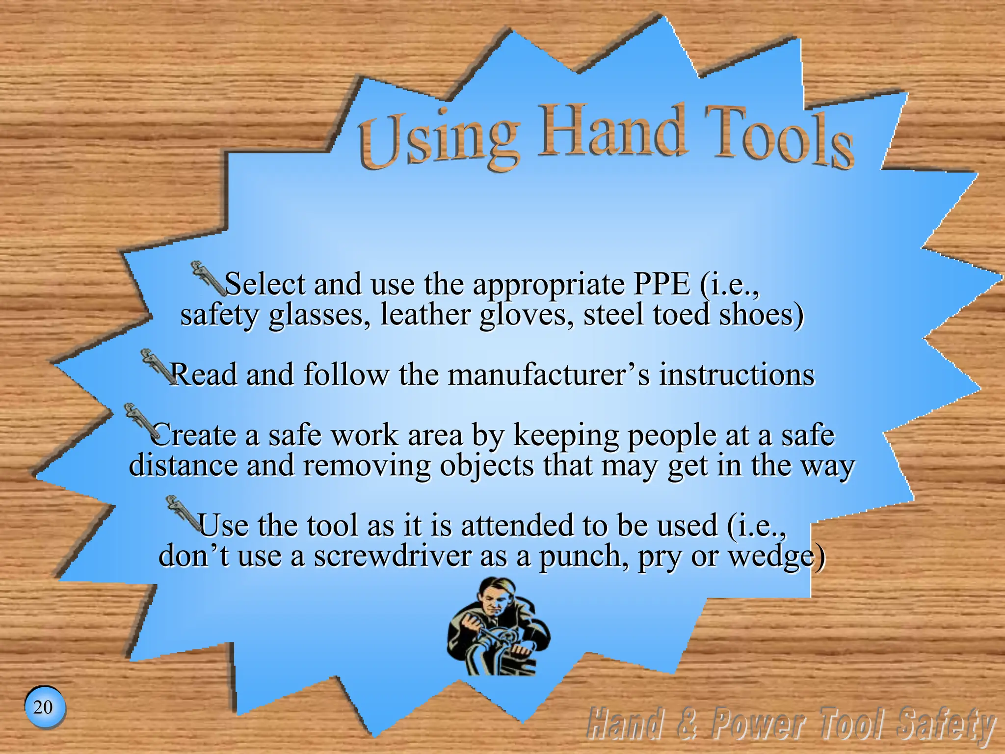 Train Hand Power Tool Safety presentation | PPT