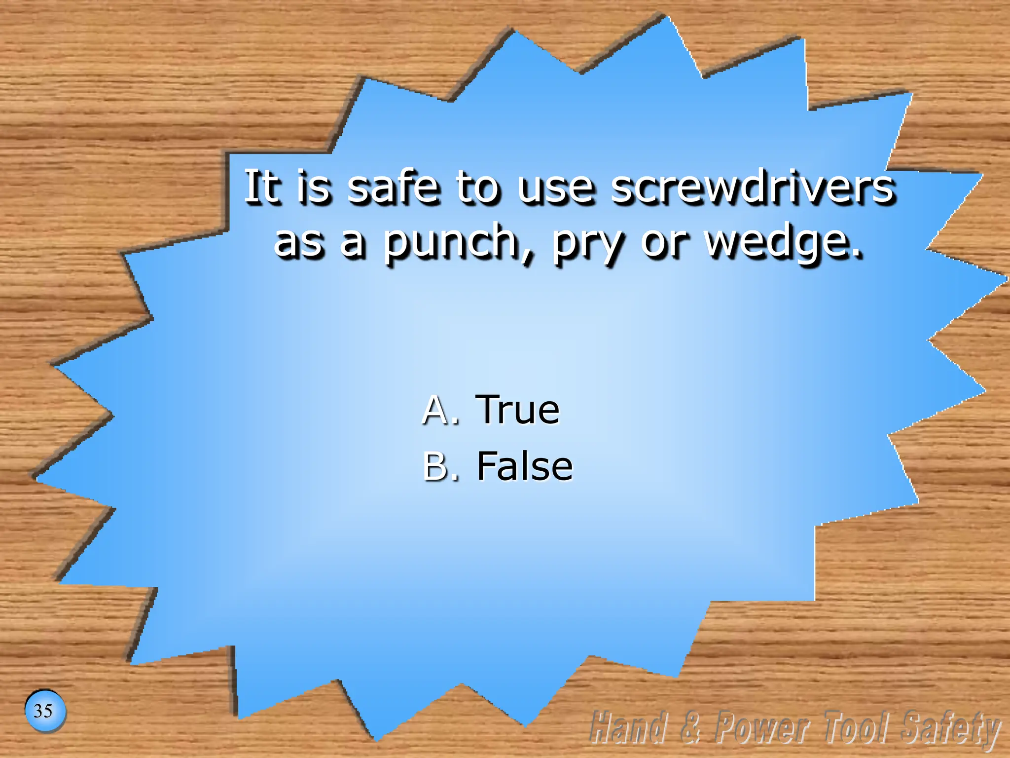 Train Hand Power Tool Safety presentation | PPT