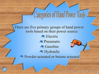 Train Hand Power Tool Safety presentation | PPT