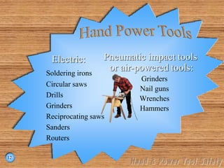 Train Hand Power Tool Safety presentation | PPT