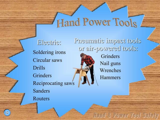 Train Hand Power Tool Safety presentation | PPT