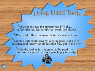 Train Hand Power Tool Safety presentation | PPT