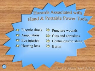 Train Hand Power Tool Safety presentation | PPT