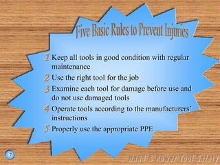 Train Hand Power Tool Safety presentation | PPT