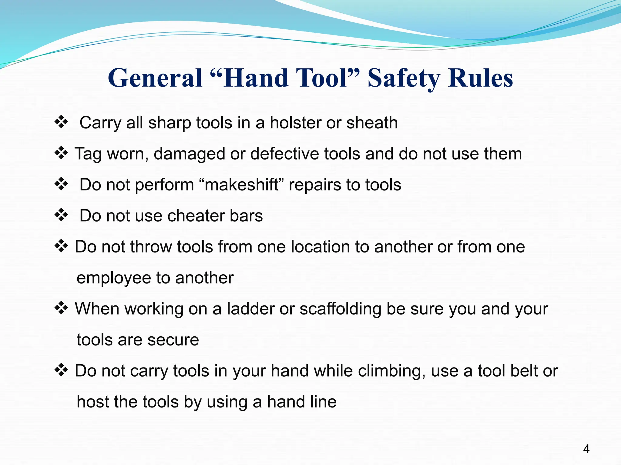HAND & POWER TOOLS SAFETY and HSE Awareness Training Program | PPT