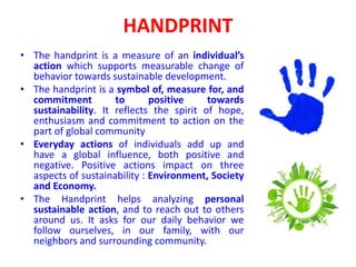 Handprint activities and sustainability | PPTX