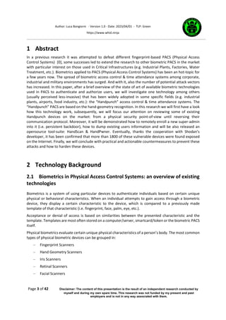 HandPwning Security pitfalls of biometric hand-geometry recognition ...
