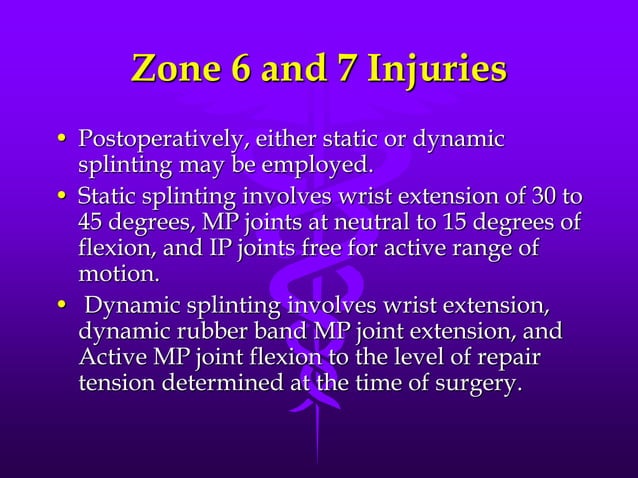 Extensor tendons injury repair and rehabilitation | PPTX