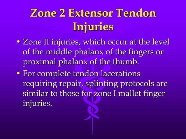 Extensor tendons injury repair and rehabilitation | PPTX