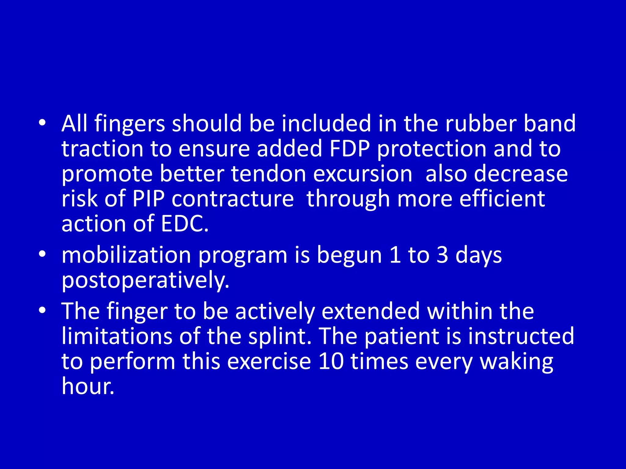 Hand rehabilitation after flexor tendon repair | PPTX