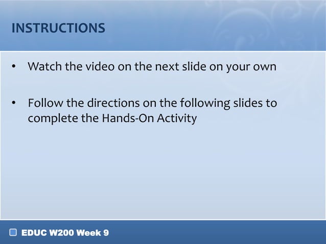 Hands on activity | PPT
