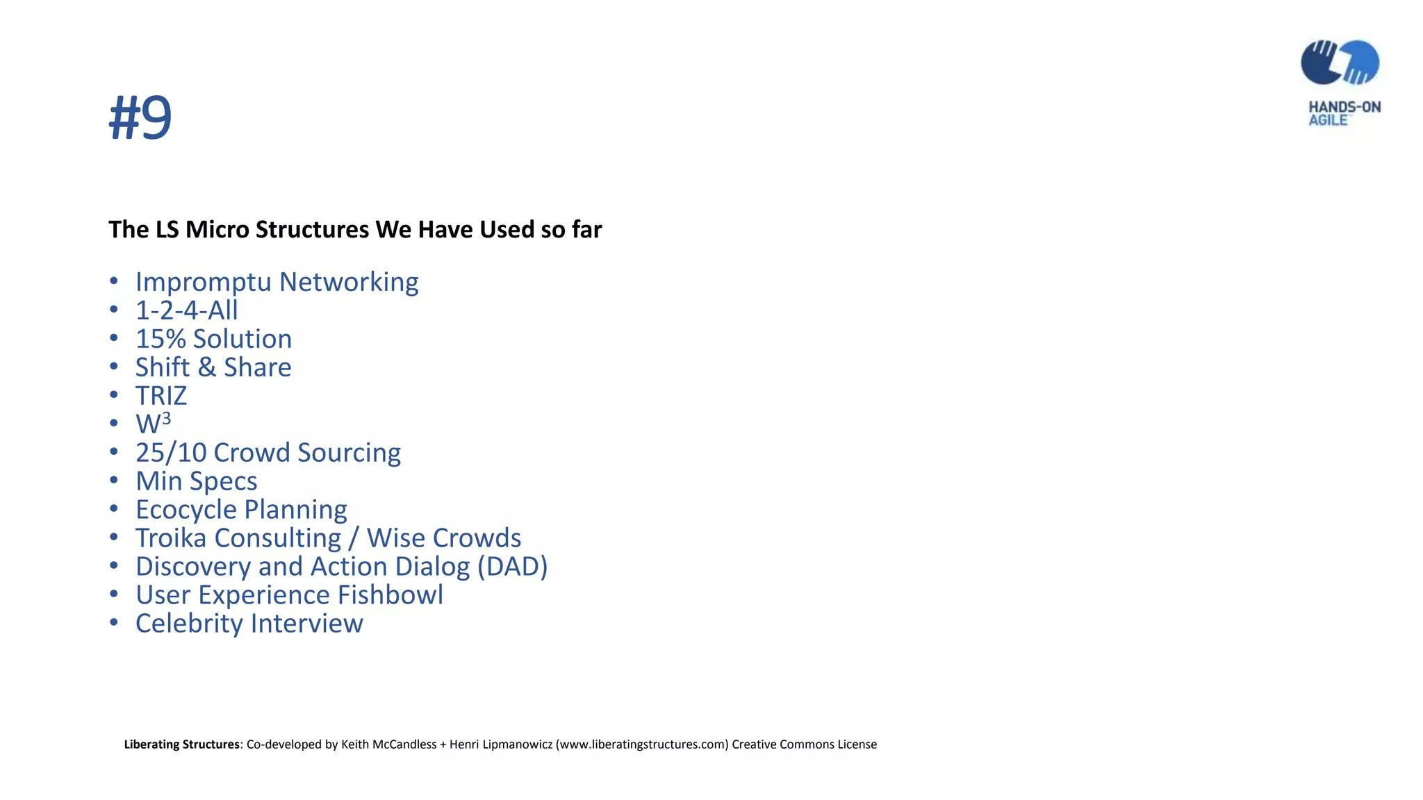 Liberating Structures for Scrum: The Sprint Review | PPTX