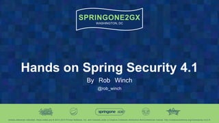 Hands Spring Security 4.1 | PPT