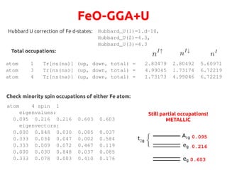 Exercises with DFT+U | PDF