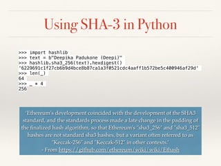 Hands on Ethereum - Getting Started | PPT