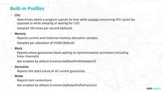 Hands-on go profiling | PPT