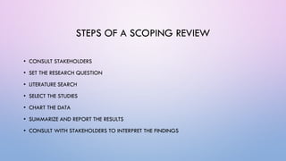 Hands-on Lesson the Scoping Review research | PDF