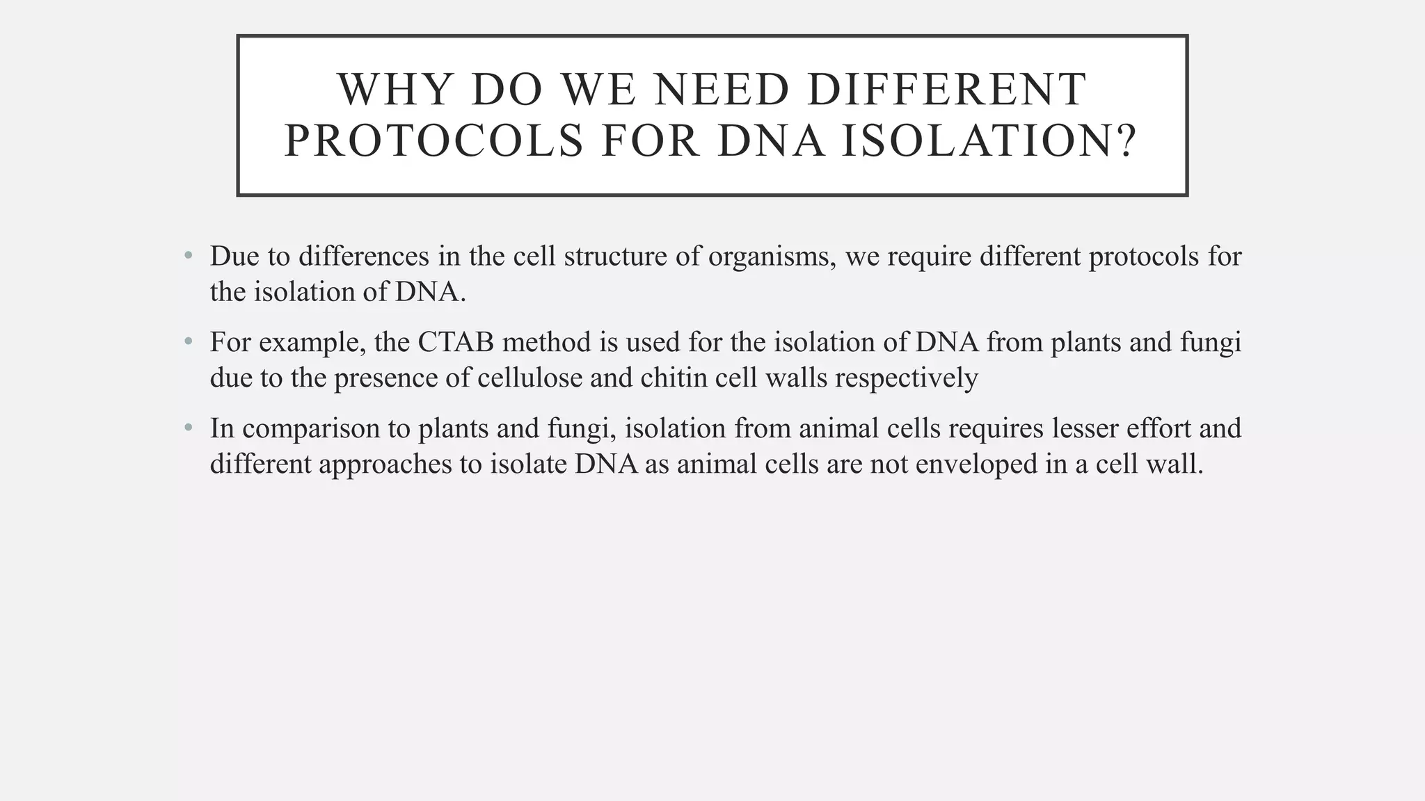 Isolation of genomic DNA from Animal Tissue | PPTX