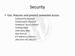 Hands on workshop on word press | PPT