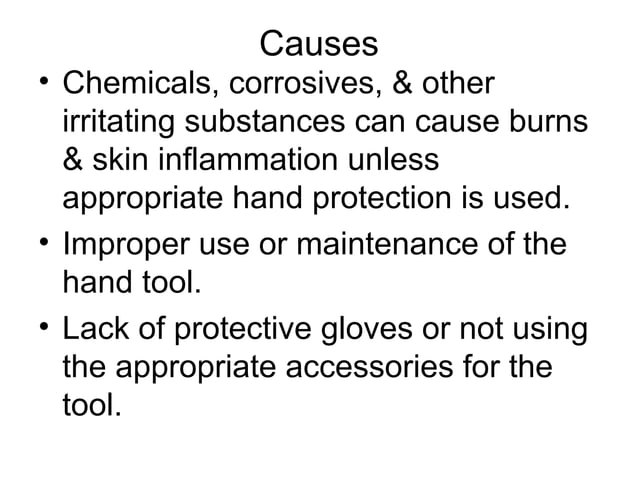 Hand safety | PPT | First Aid | Injuries