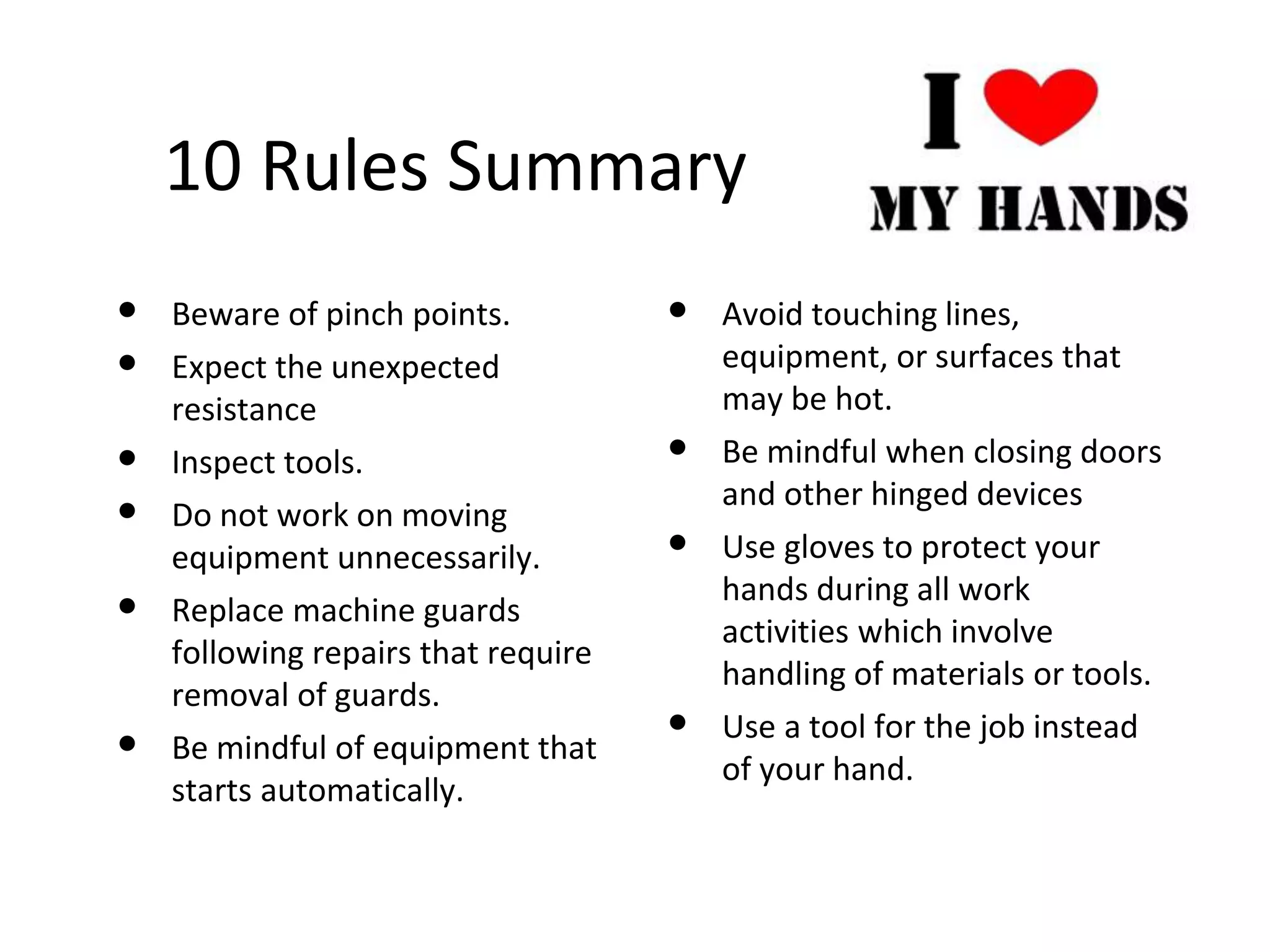 Hand safety 2020 | PPTX