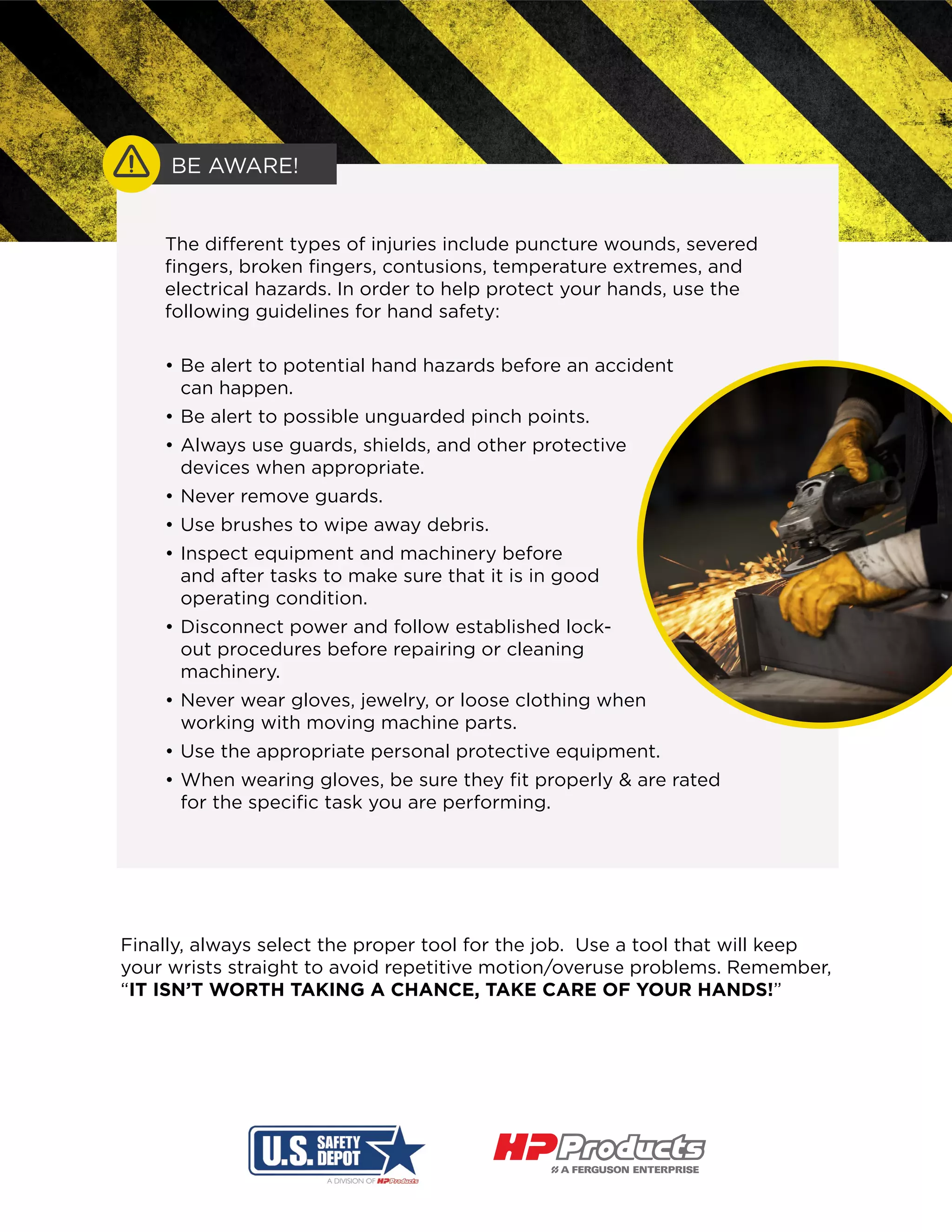 Safety Talk: Hand Safety | PDF | Death, Injury, or Military Conflict ...