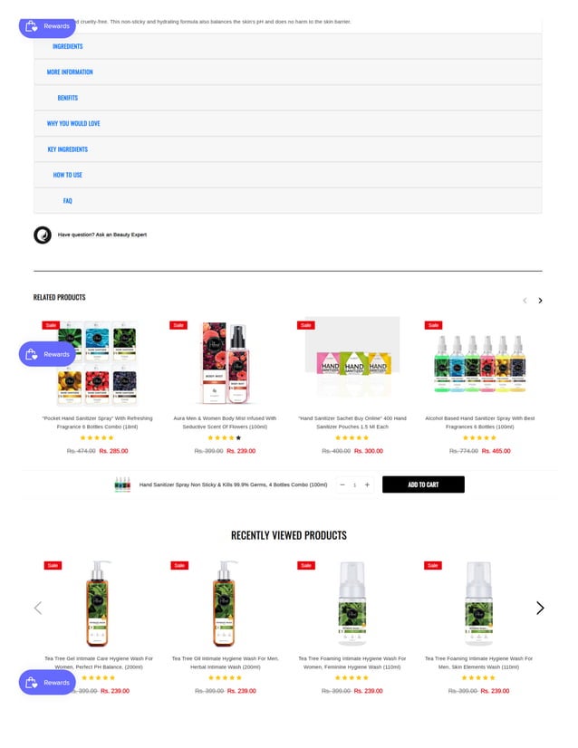 Hand sanitizer spray 4 bottels | PDF
