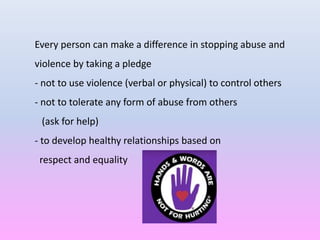 Hands are not for hitting | PPTX