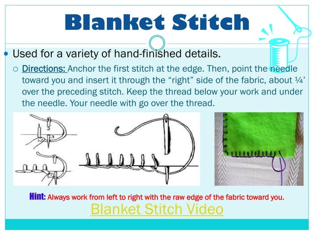 Hand Sewing Stitches PPT with videos.pdf | Needlework | Arts and Crafts