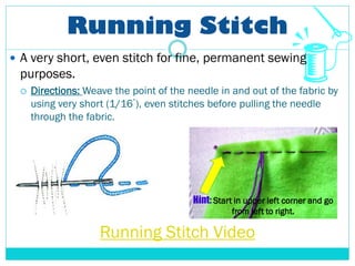 Hand Sewing Stitches PPT with videos.pdf