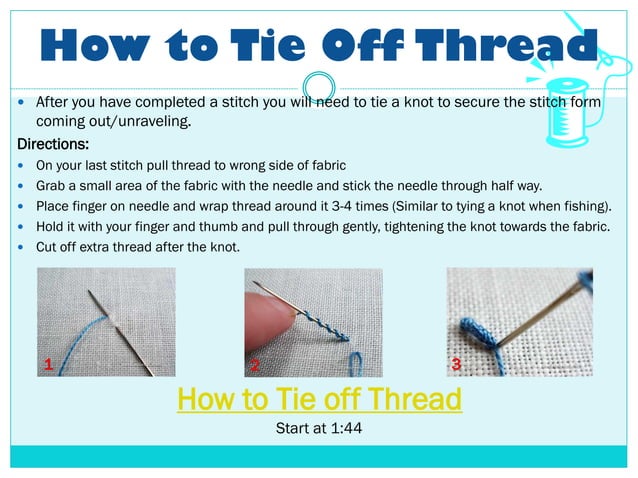 Hand Sewing Stitches PPT with videos.pdf | Needlework | Arts and Crafts