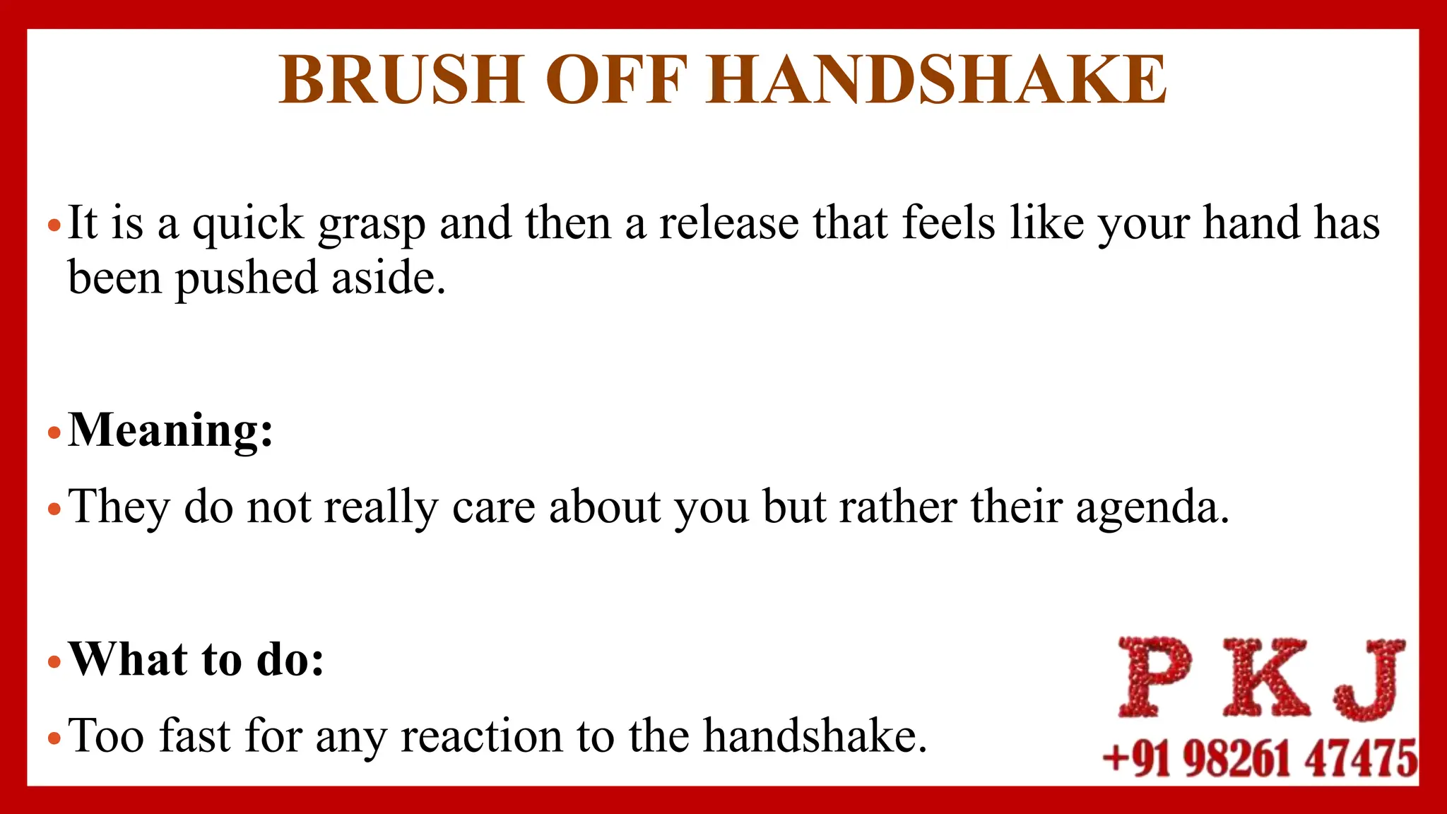 Give an Effective Handshake - Meaning - What to do | PPTX