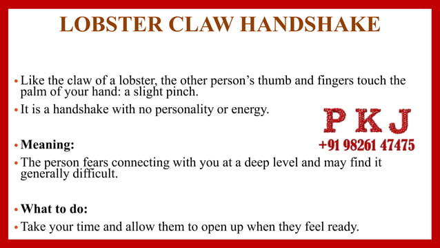 Give an Effective Handshake - Meaning - What to do | PPTX