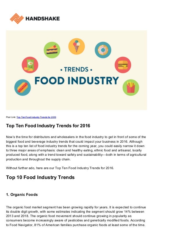 Food Industry Trends: Top 10 Trends in 2016